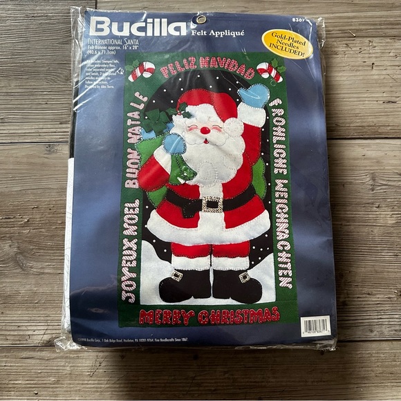 Bucilla | Holiday | Bucilla 998 Felt Banner Kit International Santa ...